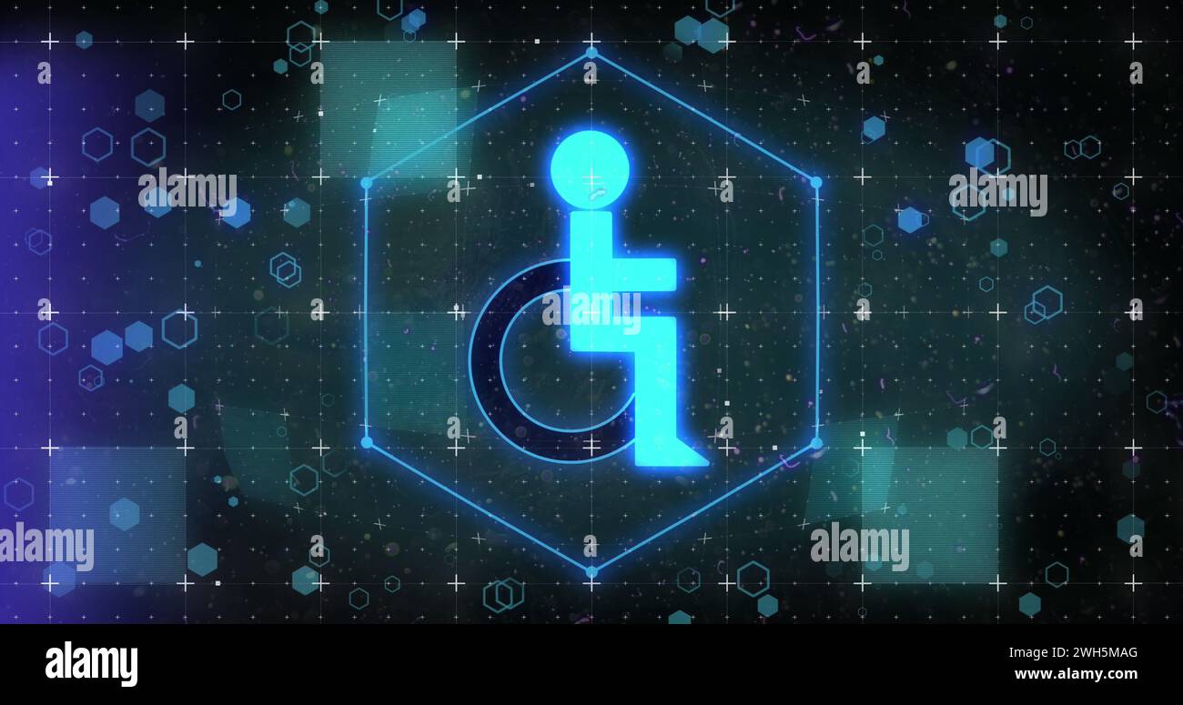 Disability technology black icon animation hi-res stock photography and images - Alamy