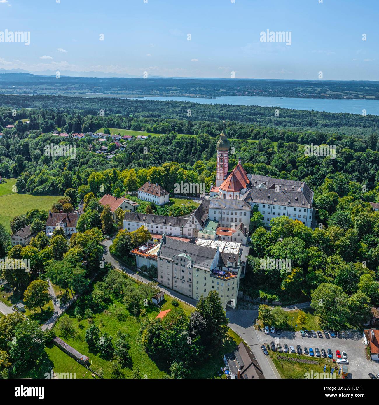 View of Region around Andechs Monastery near the Ammersee in Upper ...