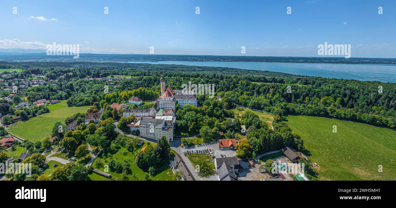 View of Region around Andechs Monastery near the Ammersee in Upper ...