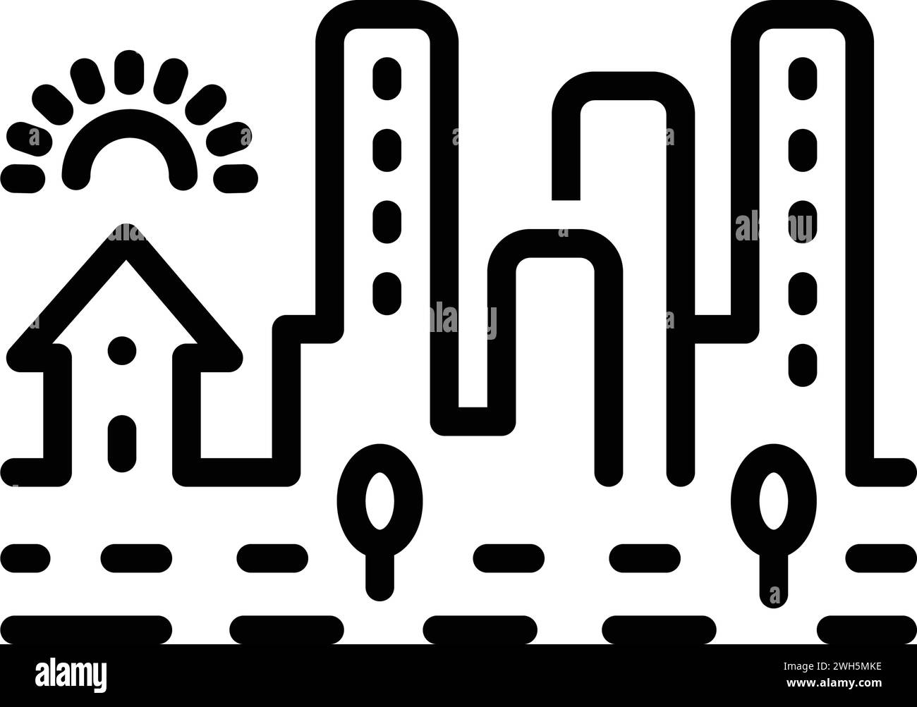 Towns vector vectors Black and White Stock Photos & Images - Alamy
