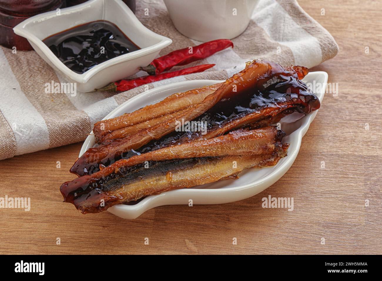 Roasted eel fish in unagi sause Stock Photo - Alamy