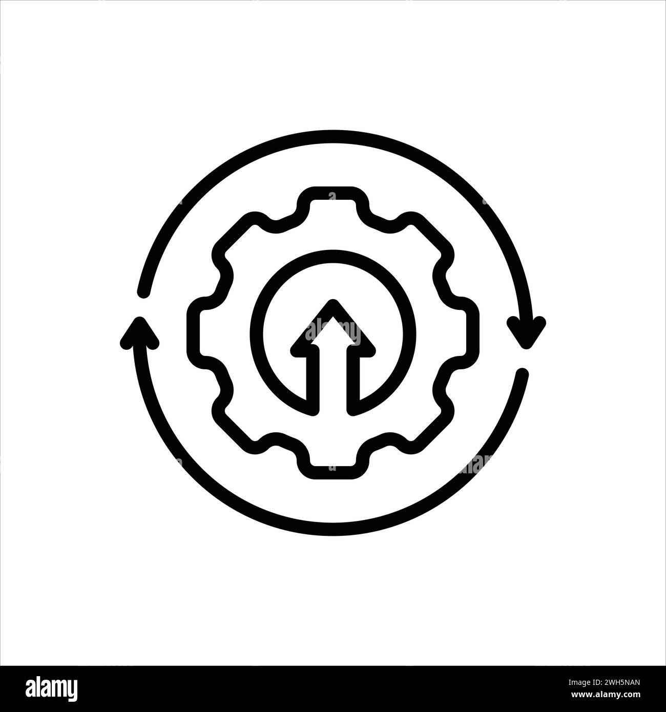 Cog upgrade symbol hi-res stock photography and images - Alamy