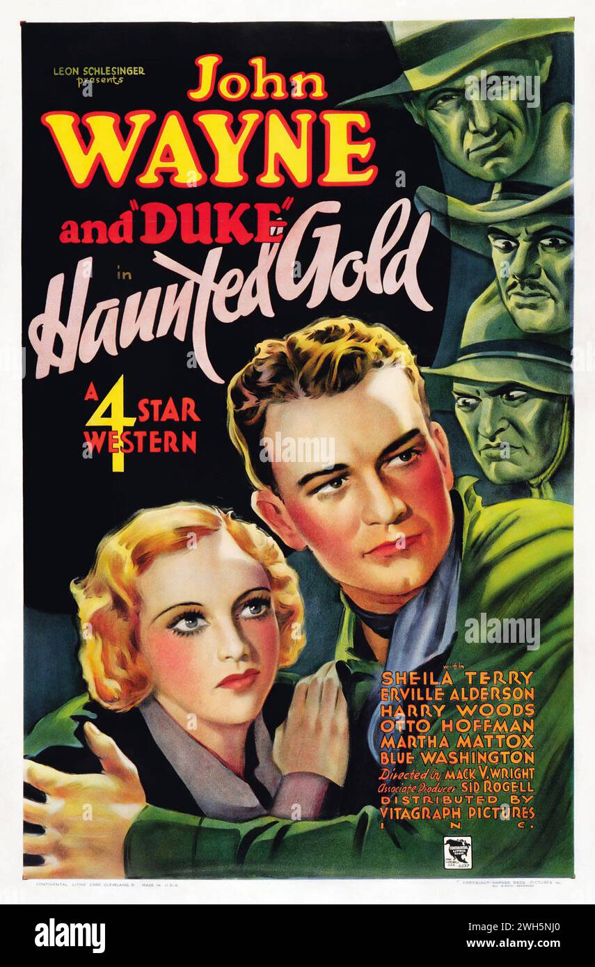 John Wayne - Haunted Gold (Warner Brothers - First National, 1932) Western movie, vintage film ...