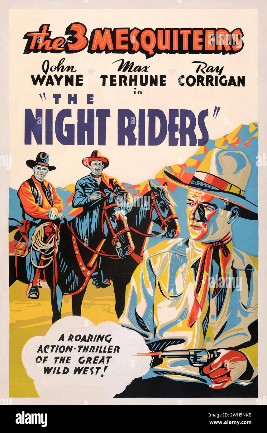 The 3 Mesquiteers - The Night Riders (Republic, 1939) John Wayne Stock ...