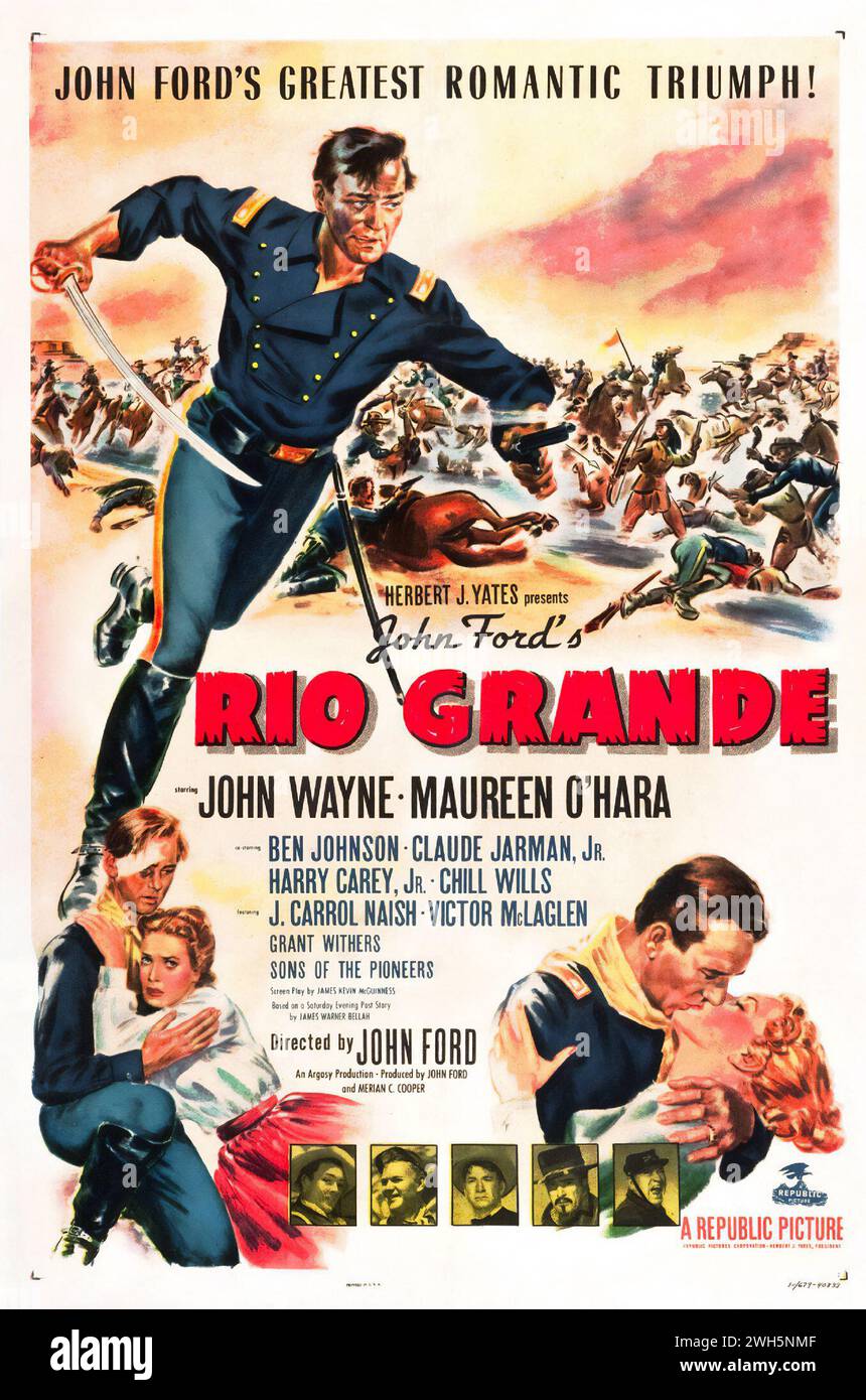 Western movie - vintage film poster - John Fords Rio Grande (Republic ...