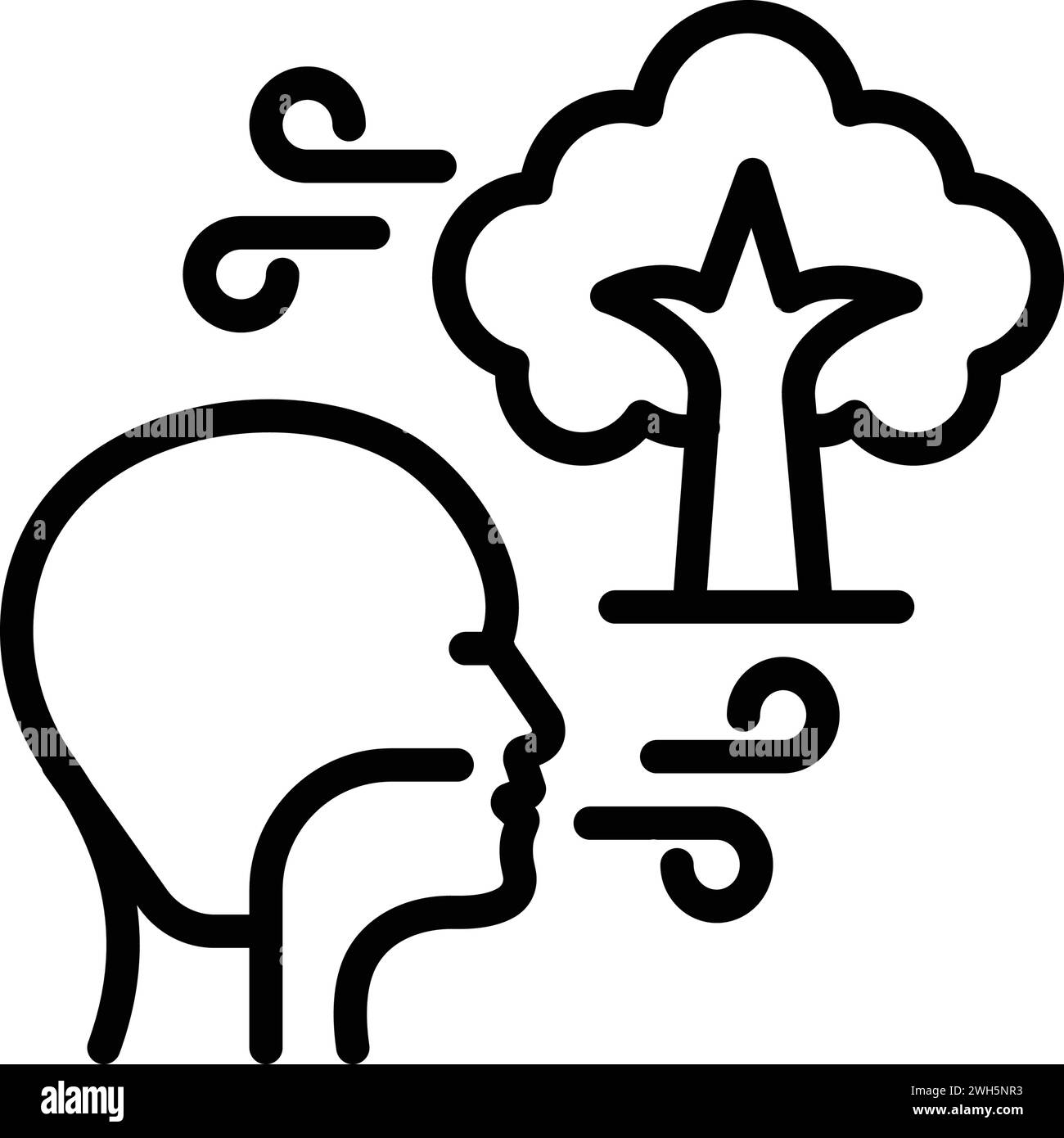 Icon for breathing,respiration Stock Vector Image & Art - Alamy