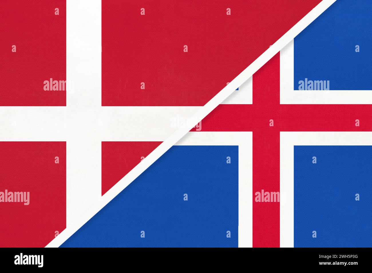 Denmark and Iceland, symbol of country. Danish vs Icelandic national ...