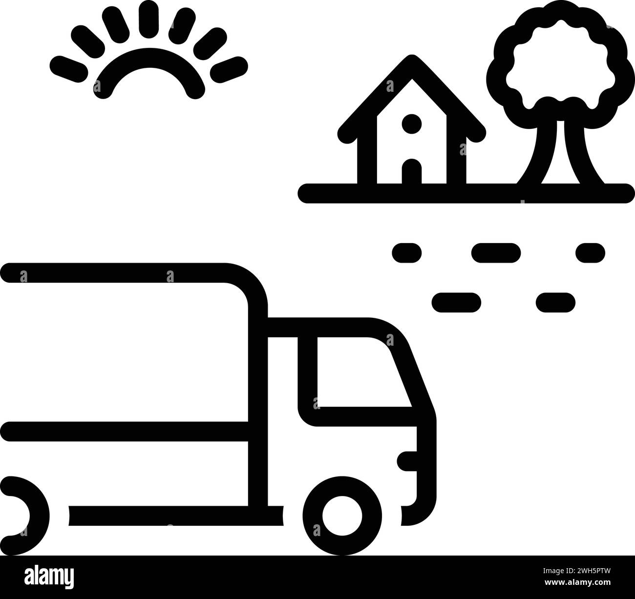 Truck far Stock Vector Images - Alamy