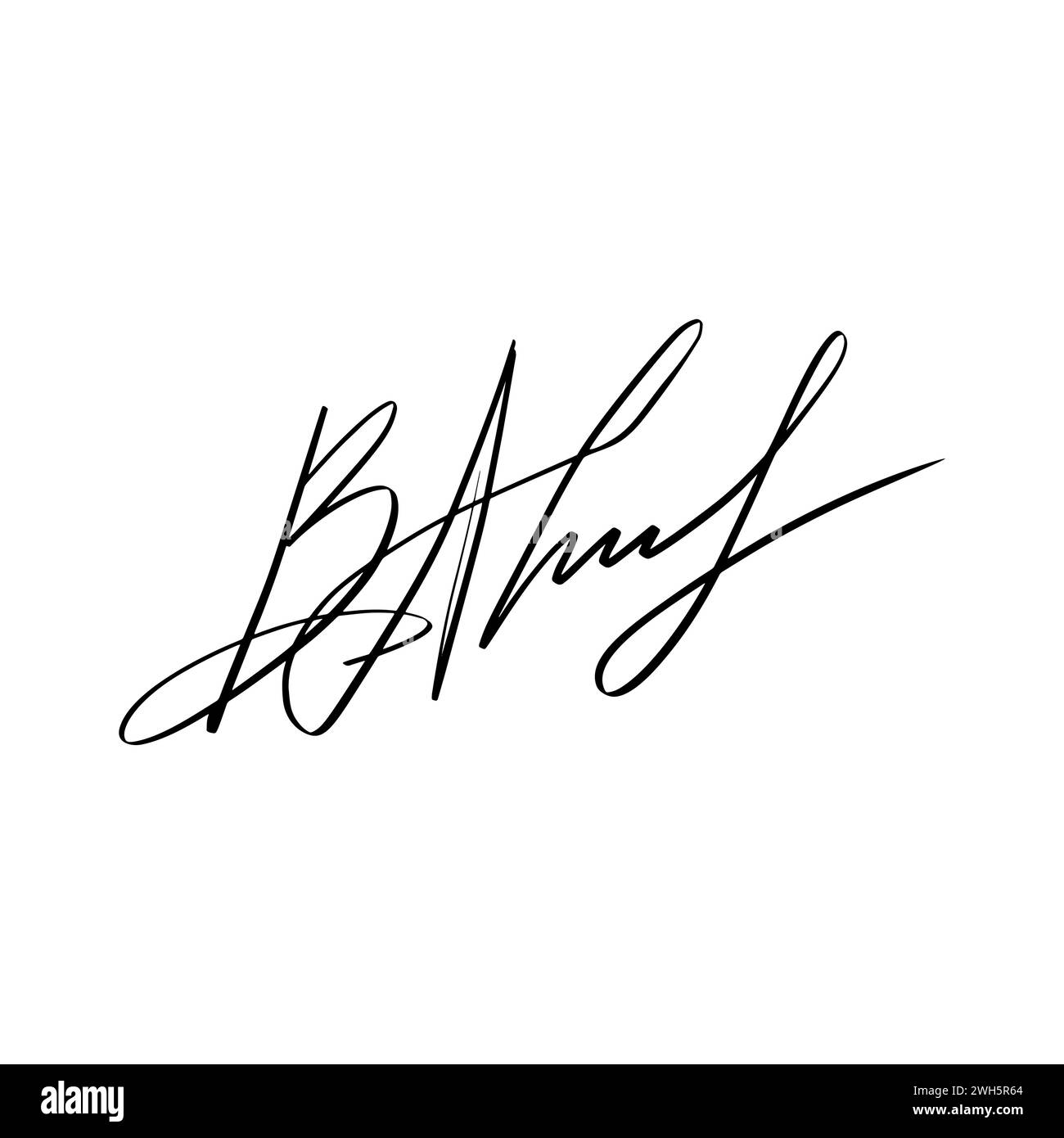 Handwriting Autograph set. Personal fictitious signature calligraphy ...