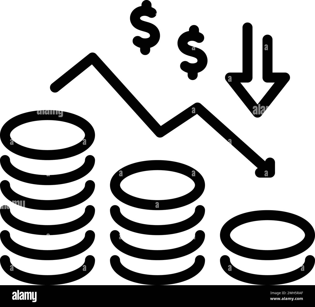 Downtrend vector vectors hi-res stock photography and images - Alamy