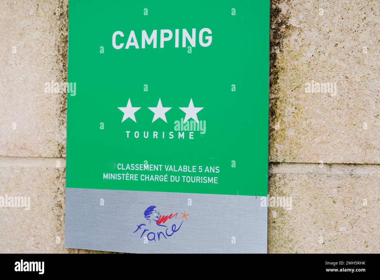 Bordeaux , France - 02 07 2024 : camping site three stars 3 french ...