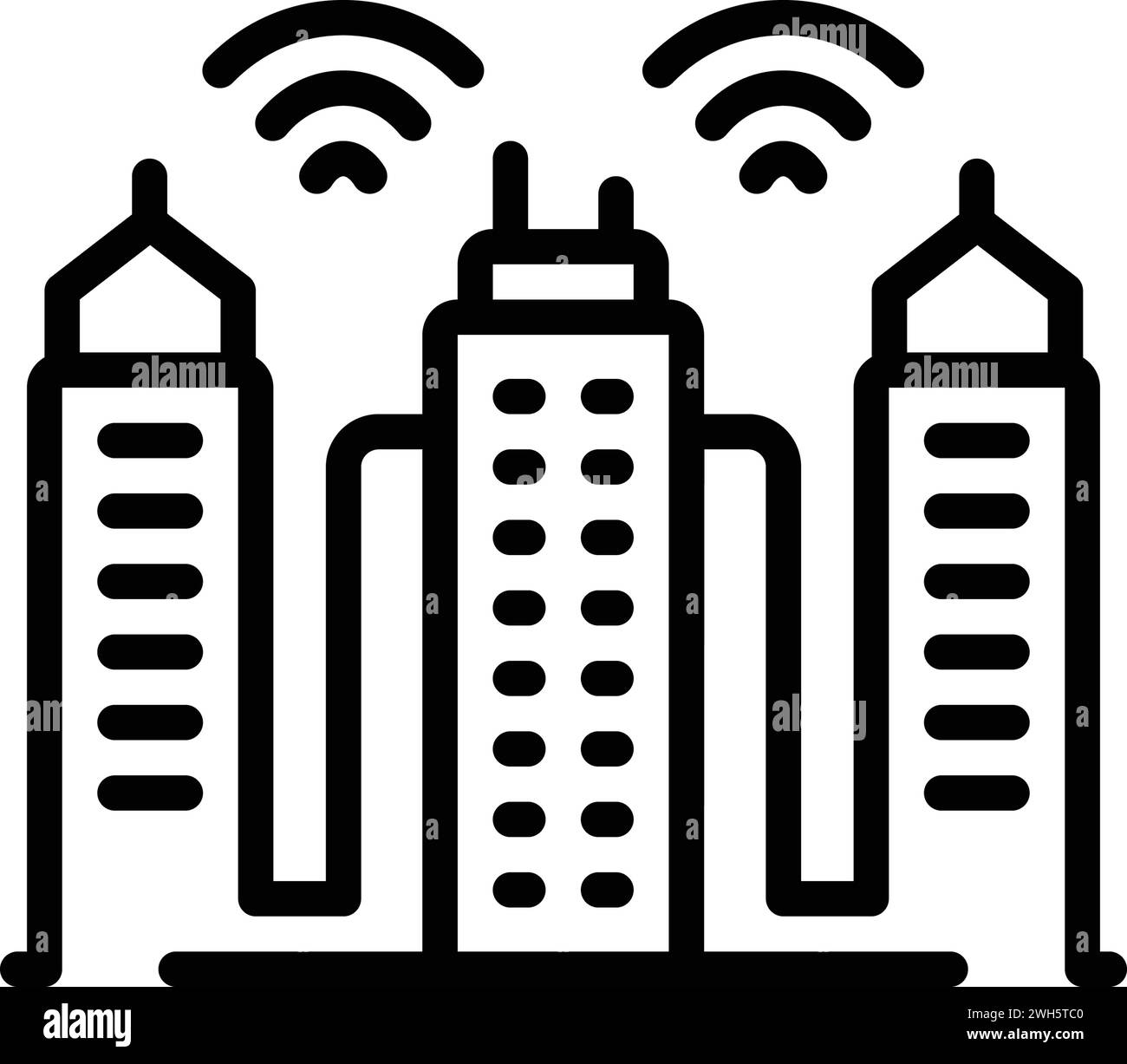 Digital smart city wifi Cut Out Stock Images & Pictures - Alamy
