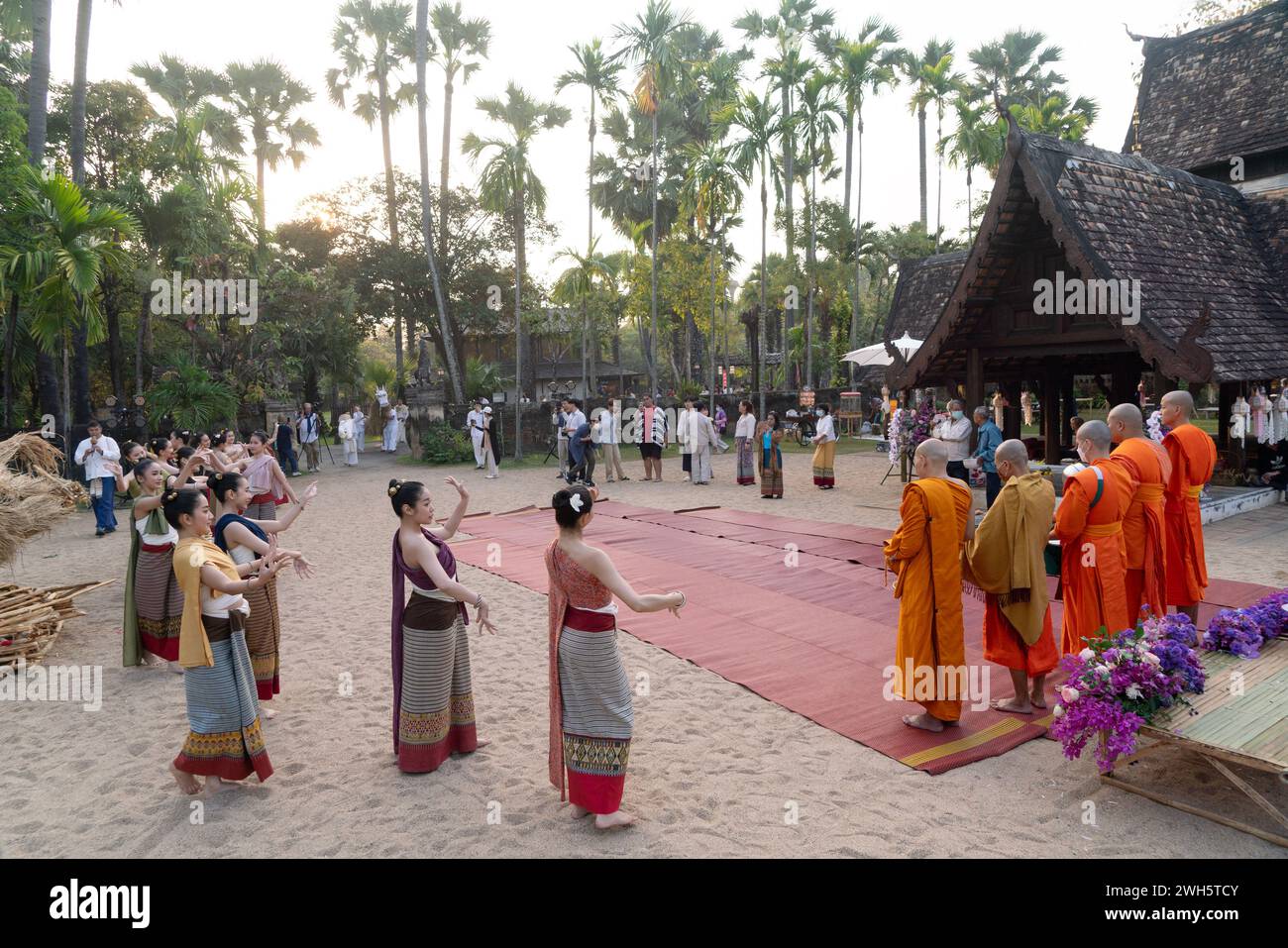 CHIANG MAI - JANUARY 25, 2024 : Si Peng or Than Khao Mai Tradition at ...