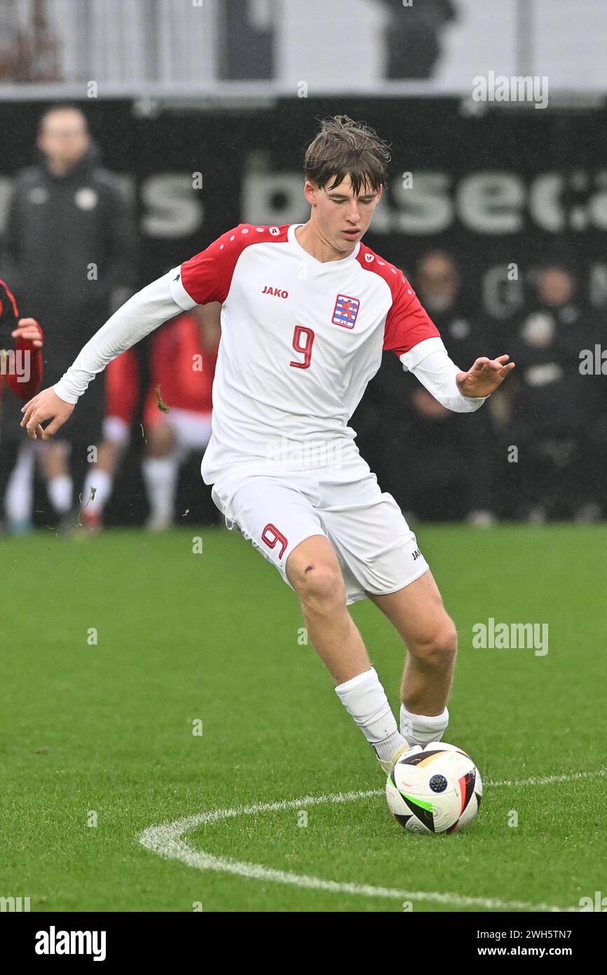 Tubize, Belgium. 07th Feb, 2024. Jona Polfer (9) of Luxembourg pictured ...