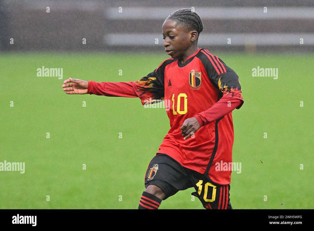 Tubize, Belgium. 07th Feb, 2024. Ousmane Fofana (10) pictured during a ...