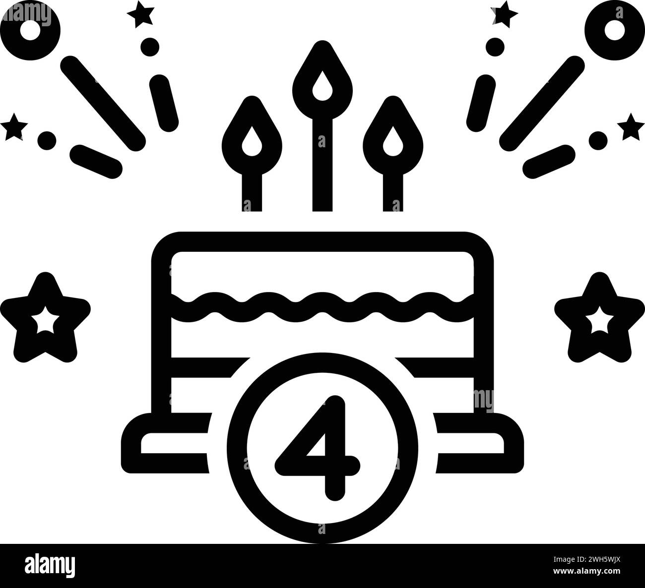 Birthday cake firework Cut Out Stock Images & Pictures - Alamy