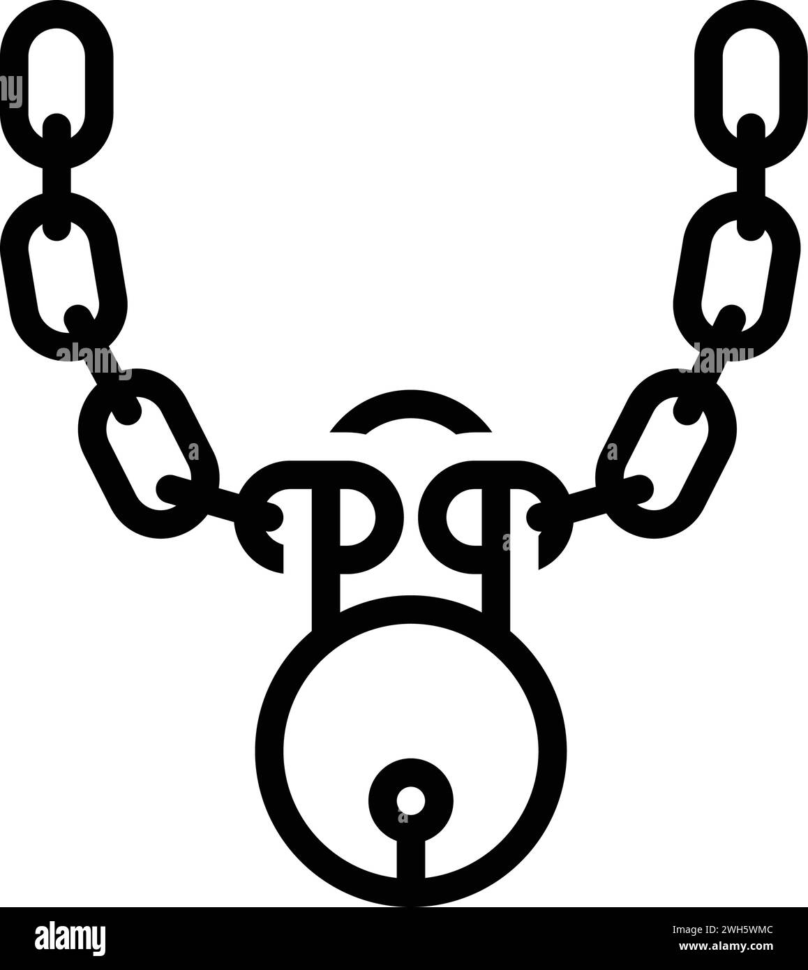 Chain with lock Stock Vector Images - Alamy