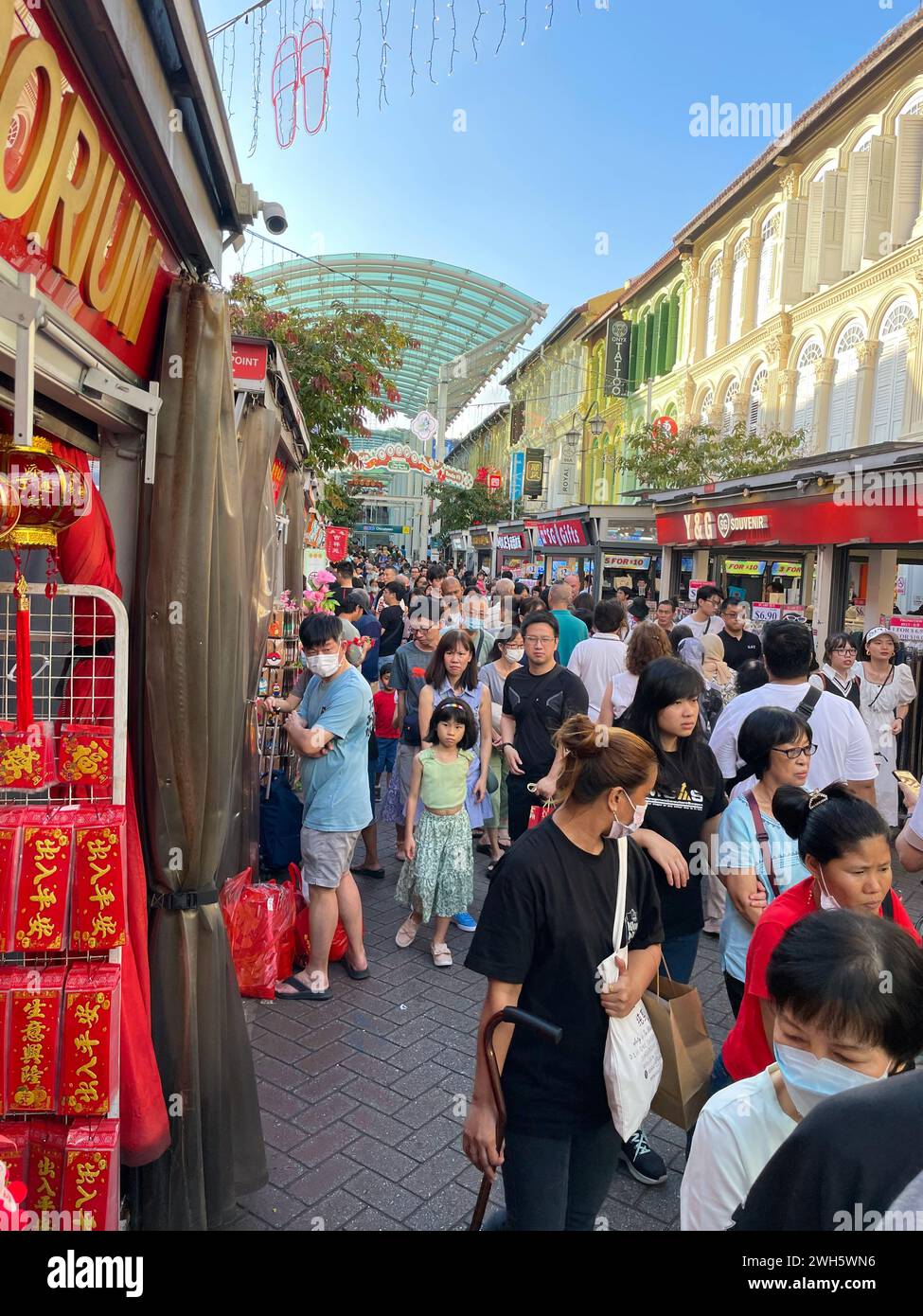 Singapore, Jan 26, 2024. Chinatown, the famous tourist attraction in ...