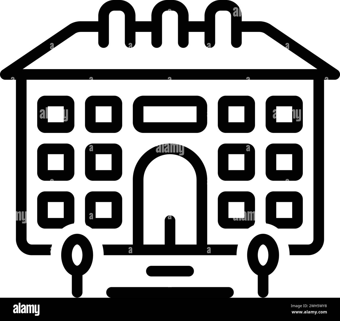 Colonial house icon hi-res stock photography and images - Alamy