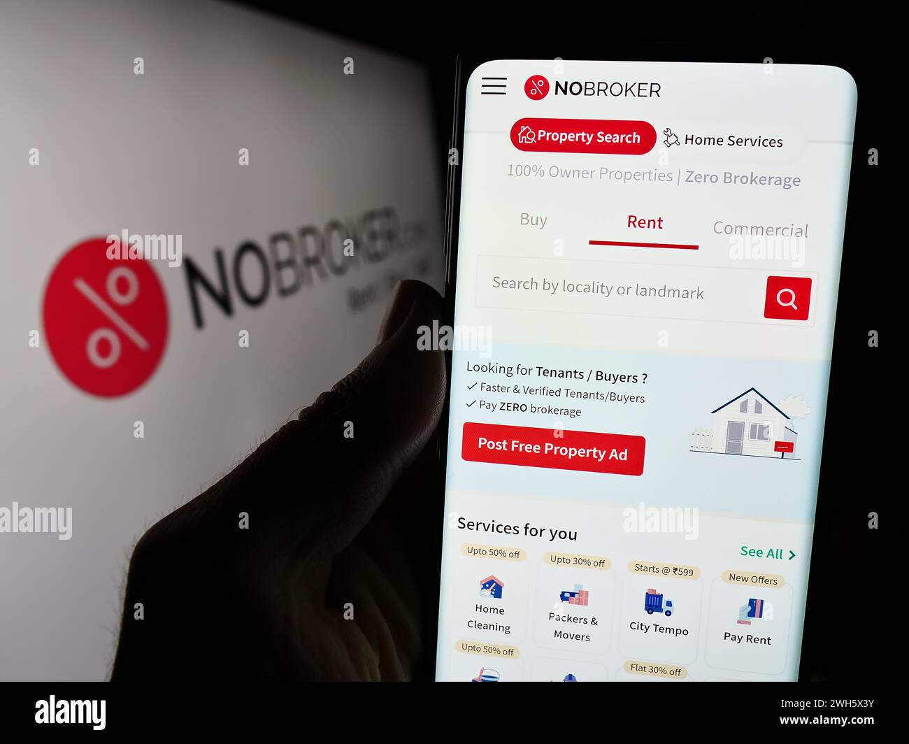 Nobroker logo hi-res stock photography and images - Alamy