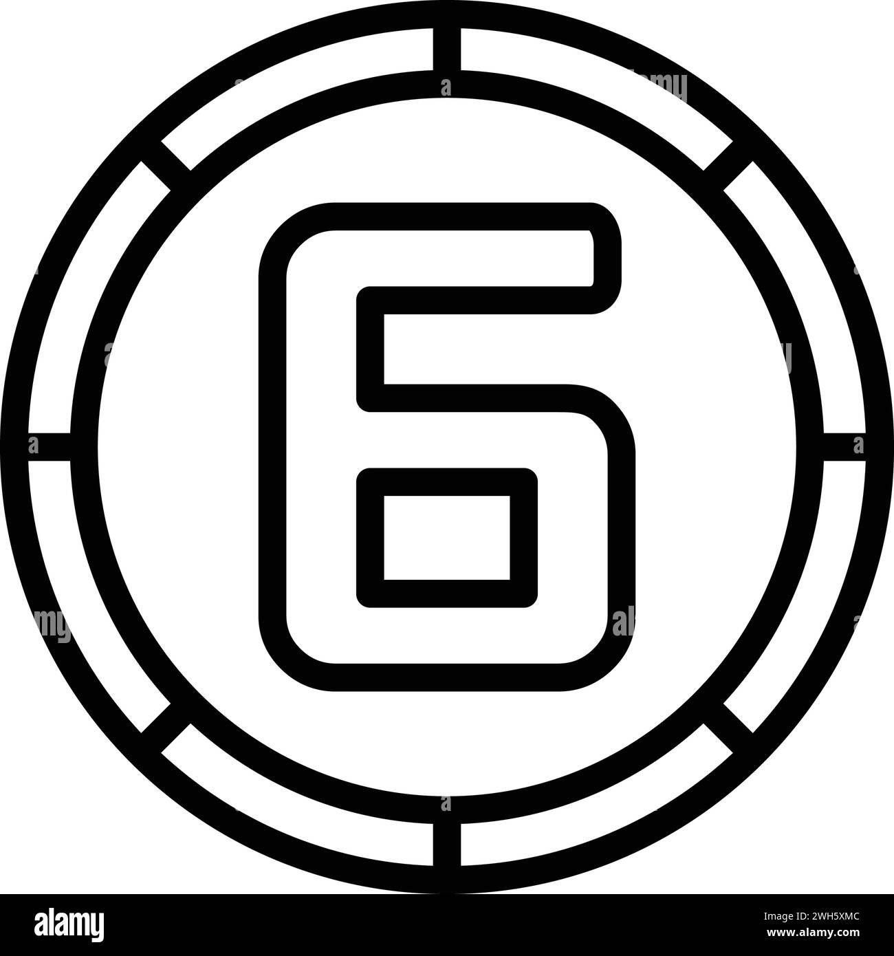 Sixth number Black and White Stock Photos & Images - Alamy
