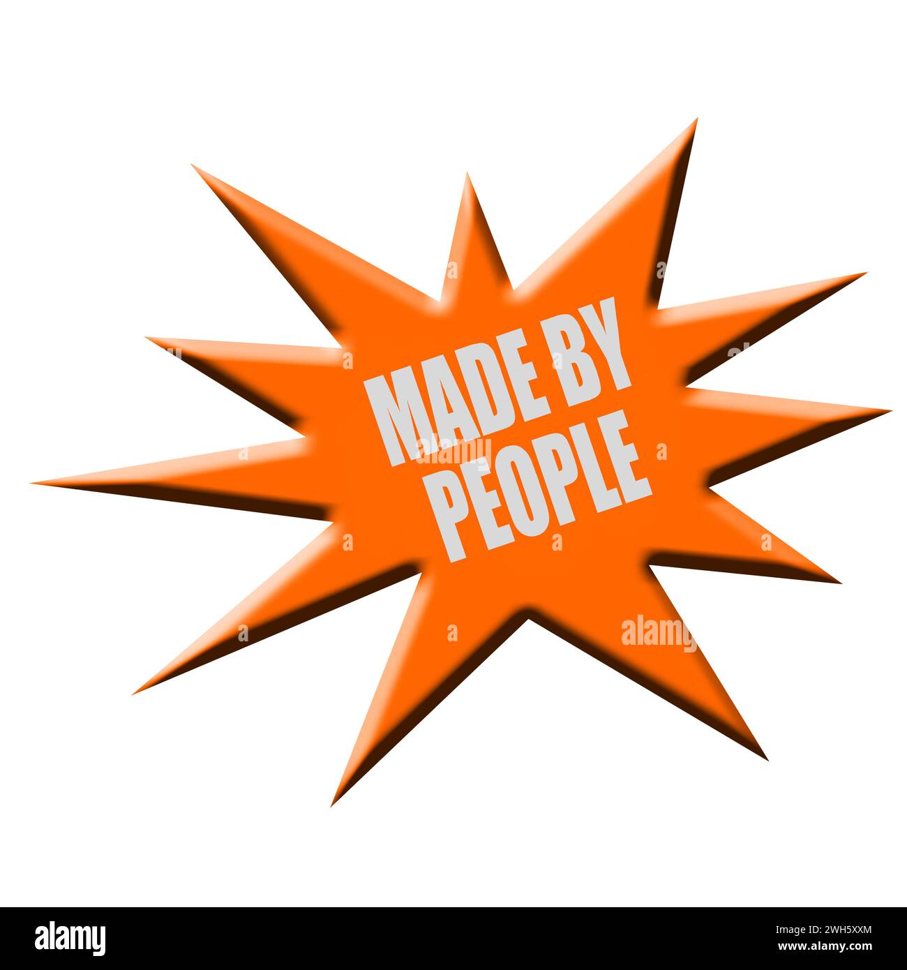 Illustration - Orange advertising star Made by people With it seeming ...
