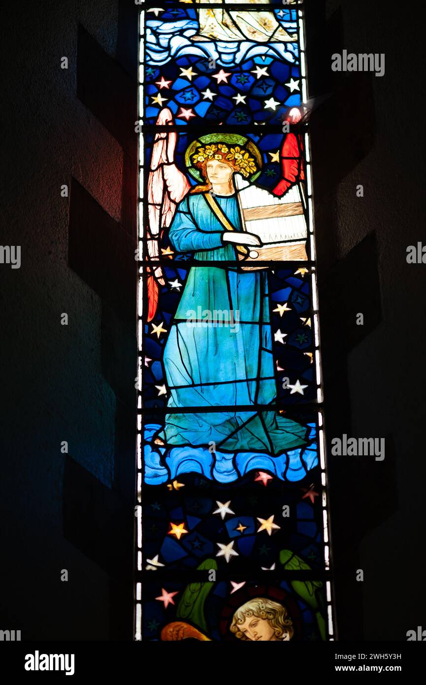 East window, designed by the Pre-Raphaelite artist Edward Burne-Jones ...
