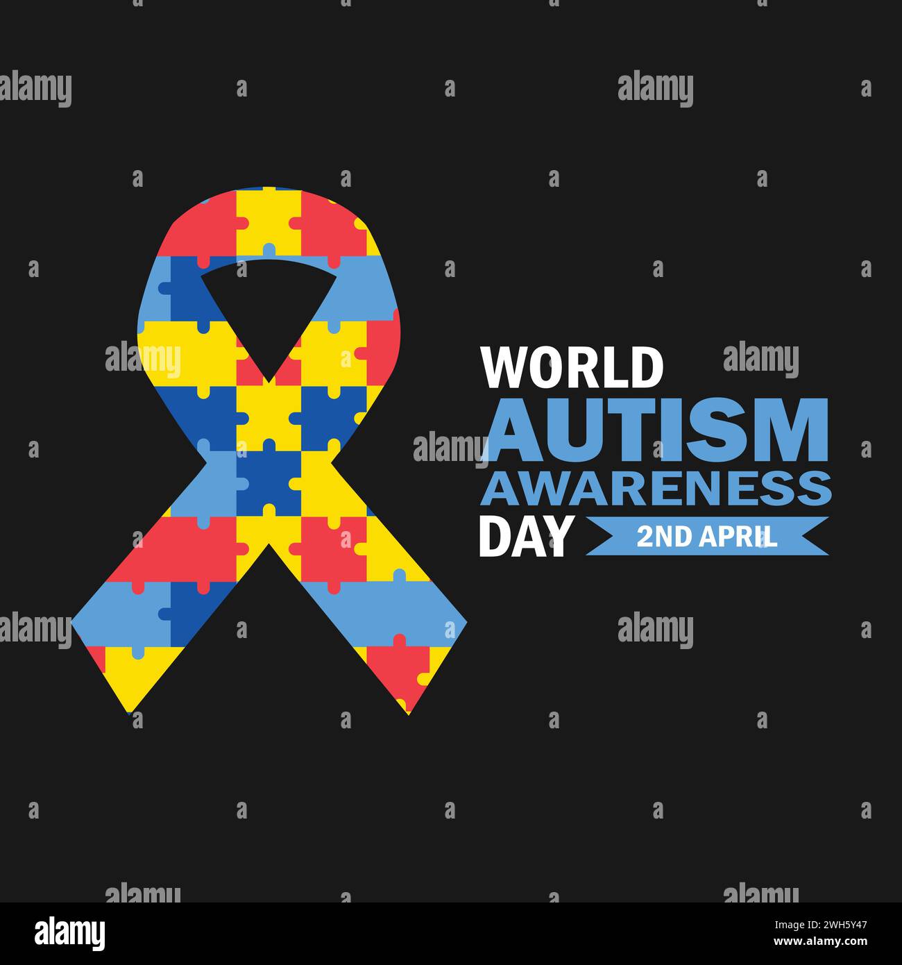 World Autism Awareness Day. Vector Illustration. 2nd April. Suitable ...