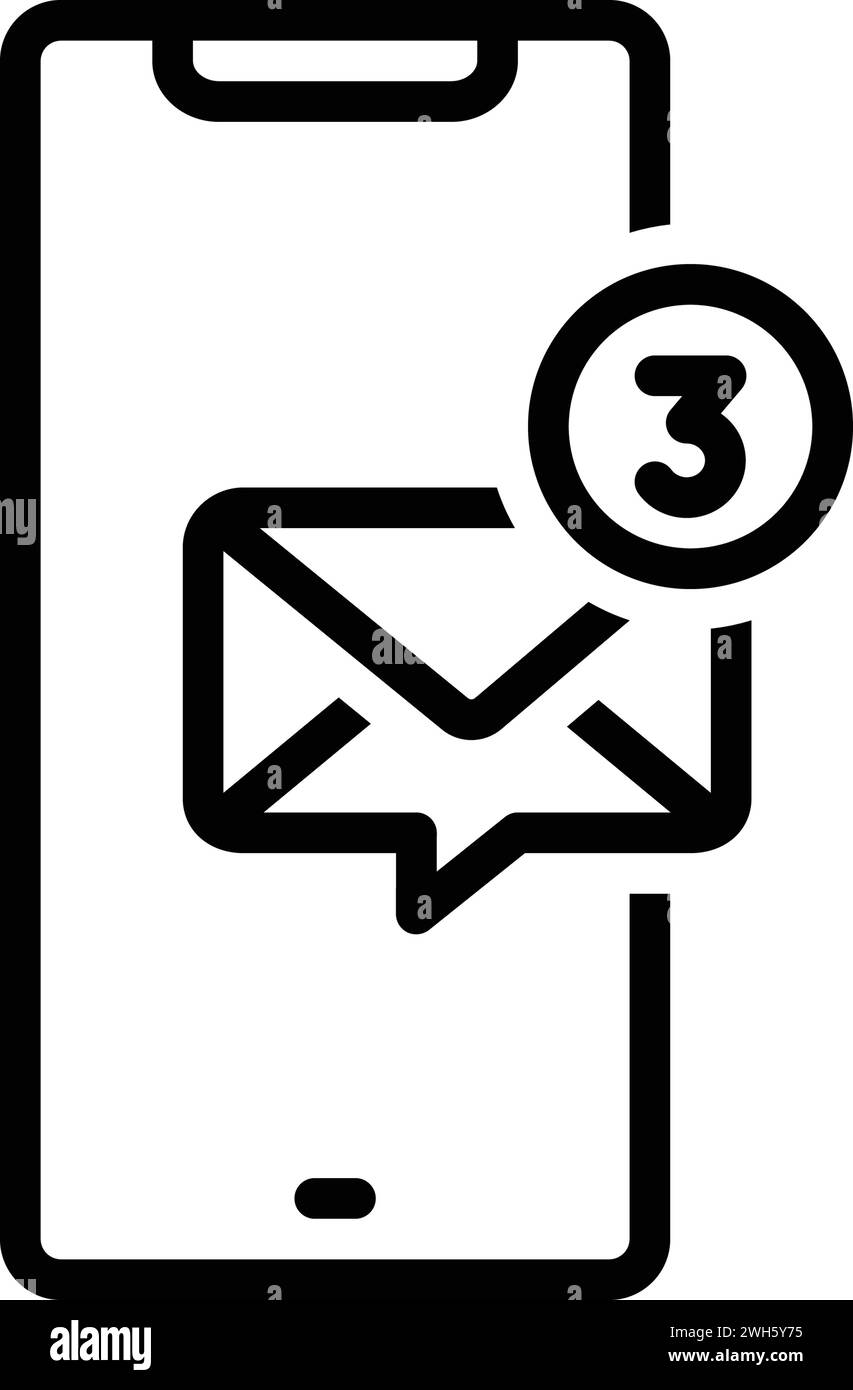 Icon for messages,intimation Stock Vector Image & Art - Alamy