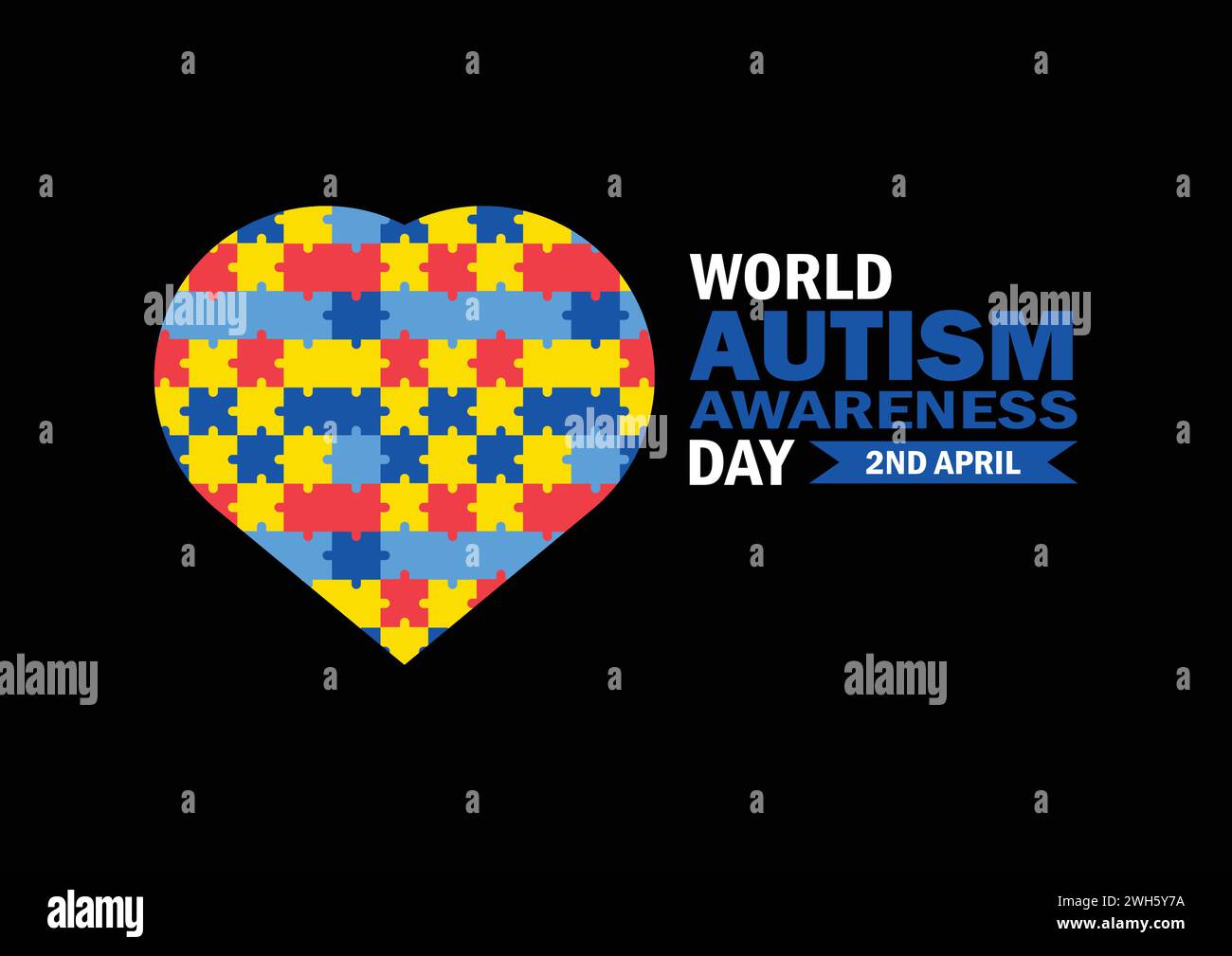 World Autism Awareness Day Vector Illustration. 2nd April. Suitable for ...