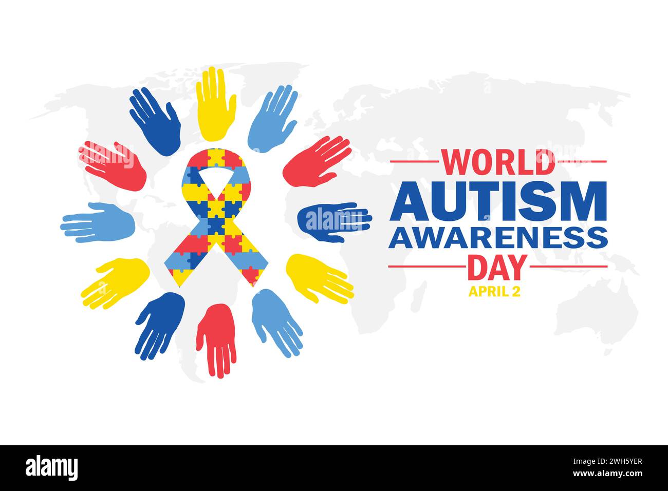 World Autism Awareness Day. April 2. Holiday concept. Template for ...