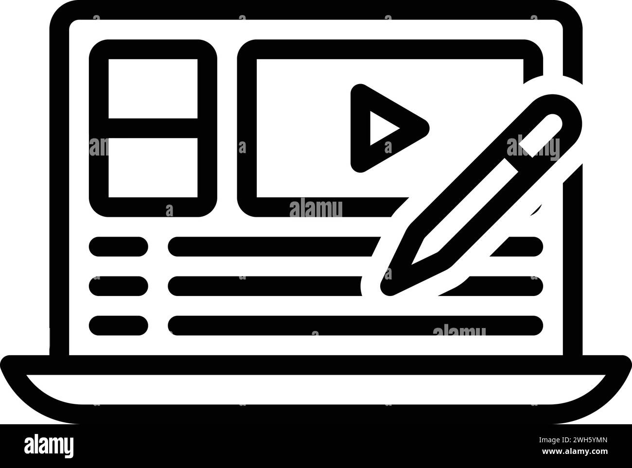 Icon for edited,modified Stock Vector Image & Art - Alamy