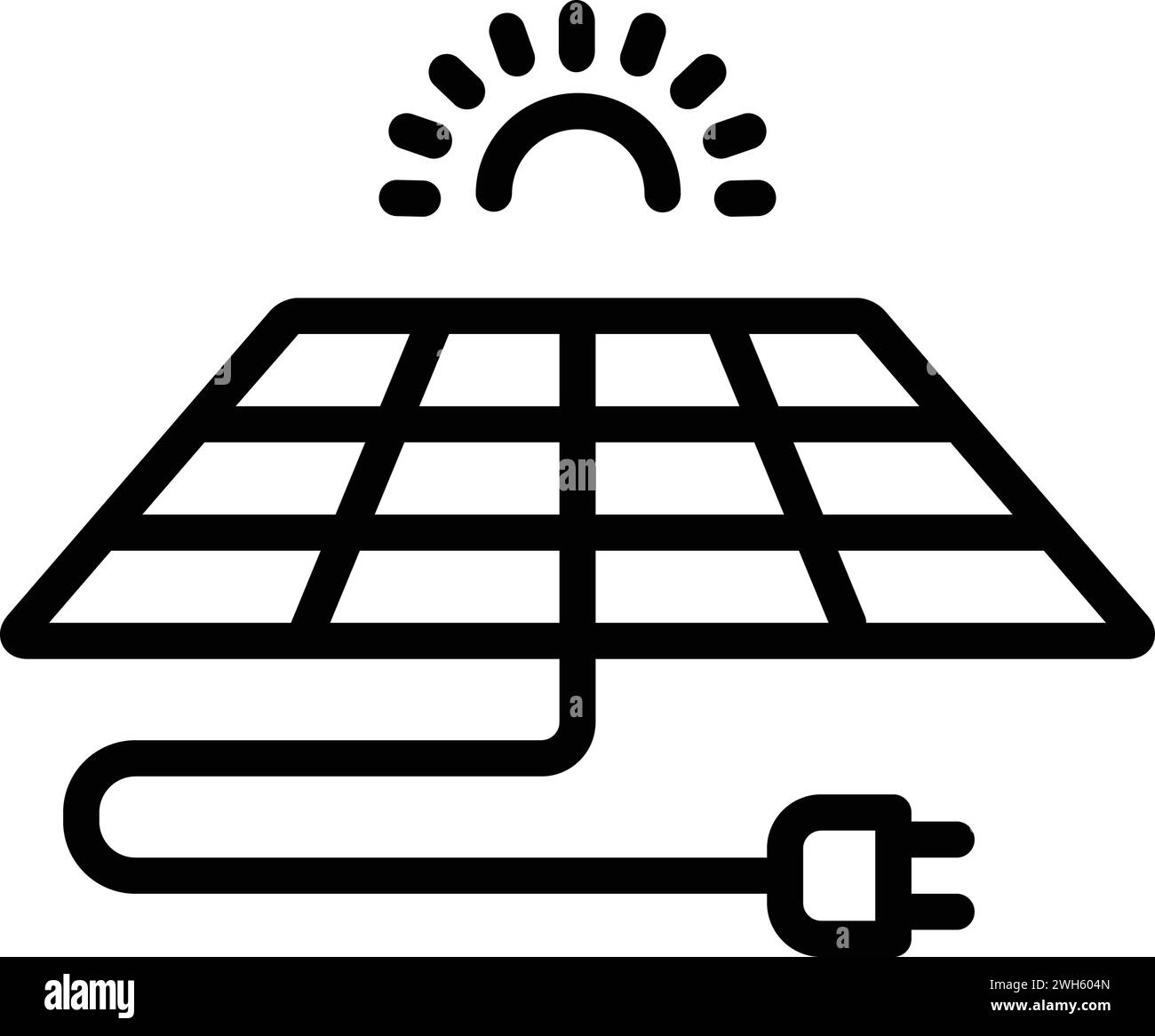 Solar panel plug icon hi-res stock photography and images - Alamy
