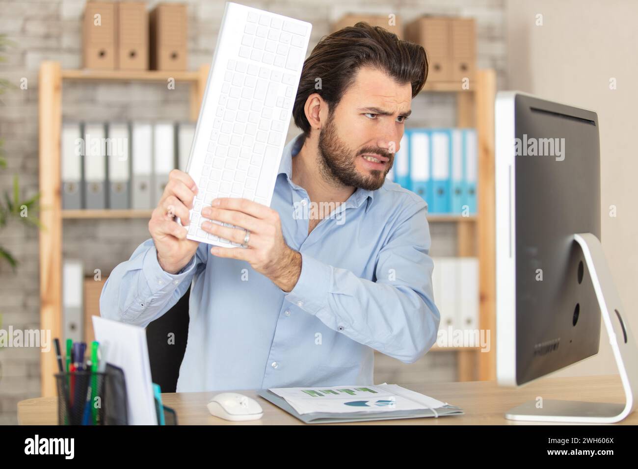 Smashing computer hi-res stock photography and images - Alamy