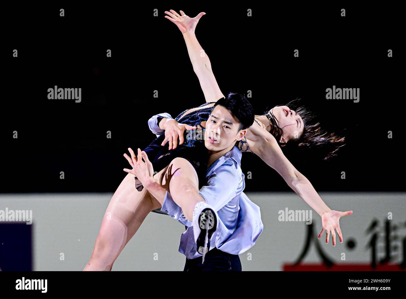 Shang SHI & Nan WU (CHN), during Exhibition Gala, at the ISU Four Continents Figure Skating ...