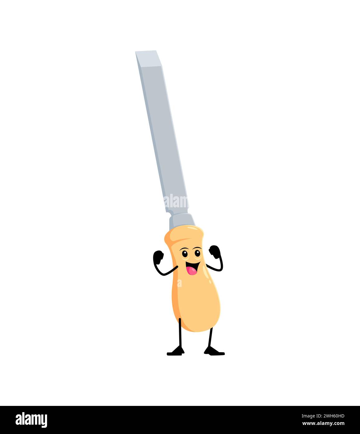 Cartoon funny bit or chisel diy, building and repair tool character ...