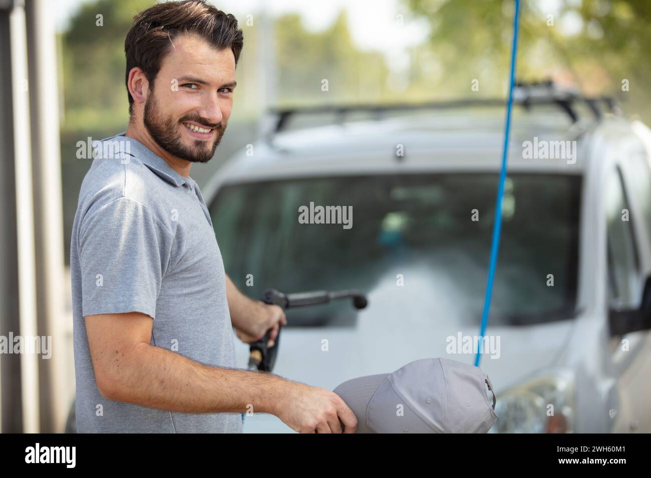 Man standing next van hi-res stock photography and images - Alamy