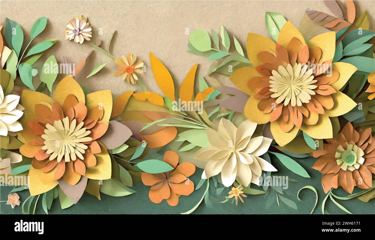 Cut paper flowers hi-res stock photography and images - Alamy