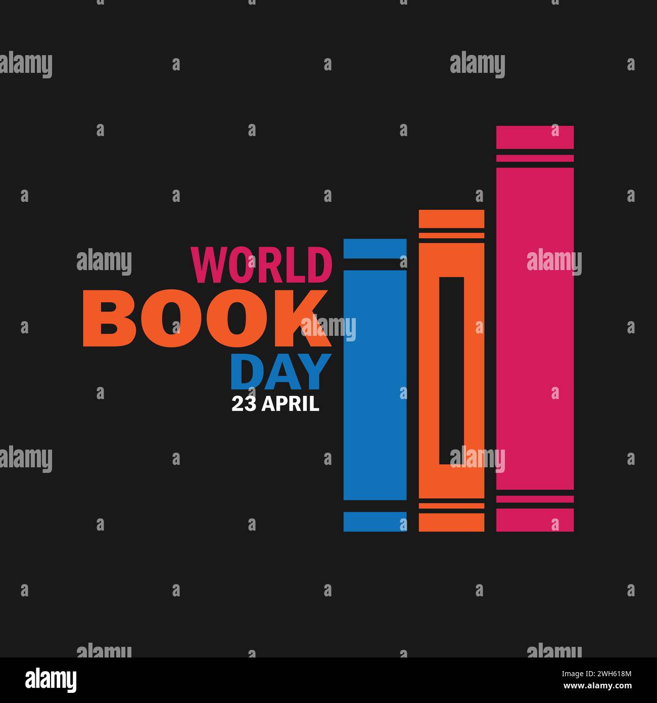 World Book Day. Vector Illustration. 23 April. Suitable for greeting ...