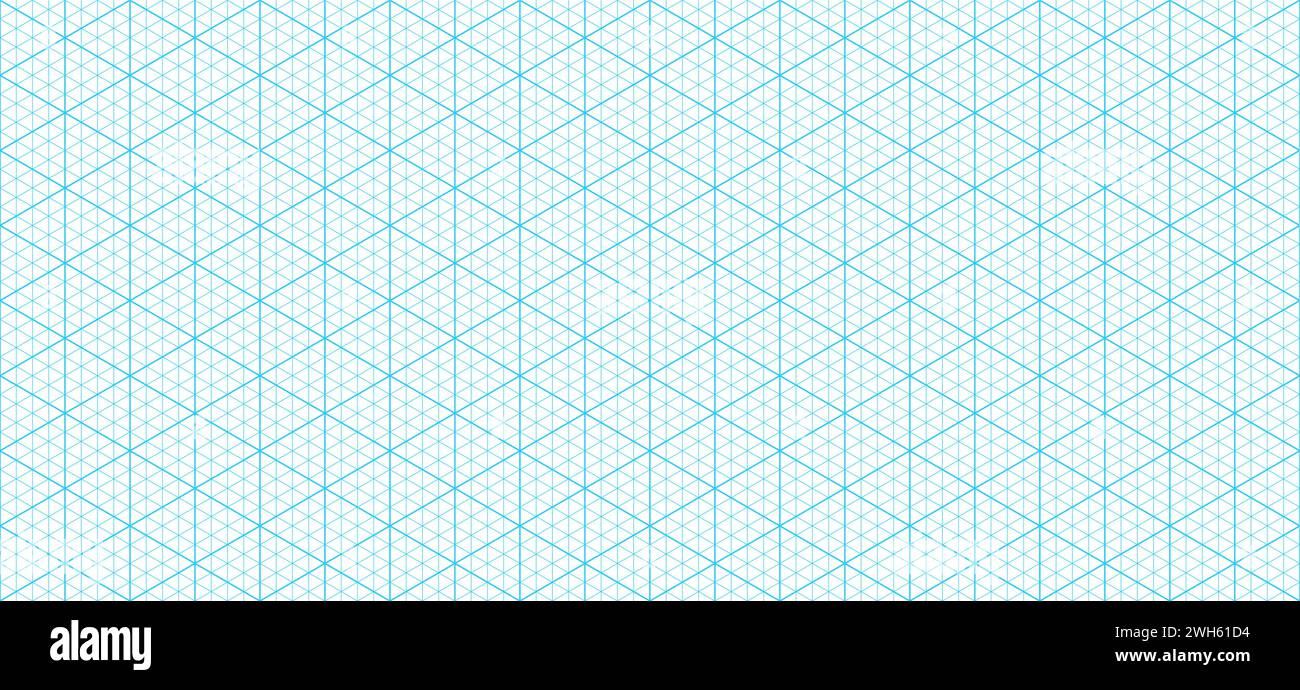 Isometric Triangular Paper Grid Pattern Or Graph Blueprint Vector Background Isometric Triangle