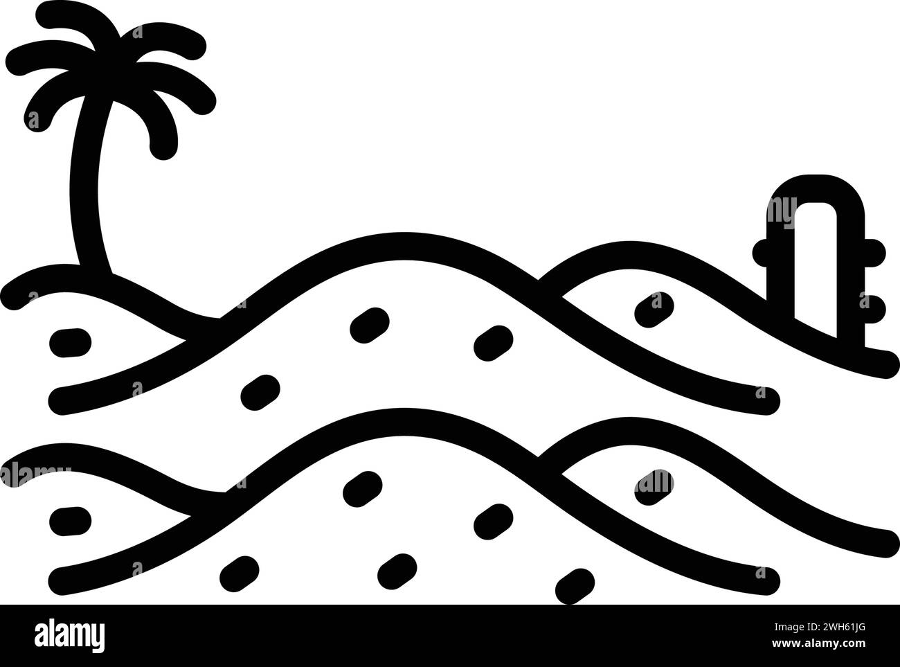 Sand dune icon Stock Vector Images - Alamy