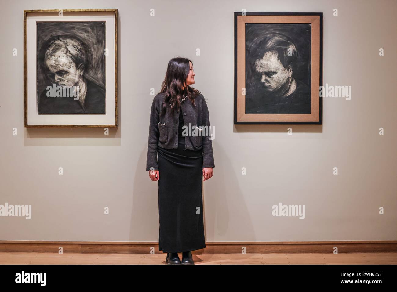 London, UK. 8th Feb, 2024. Head of Leon Kossoff 1956-57 The exhibition ...