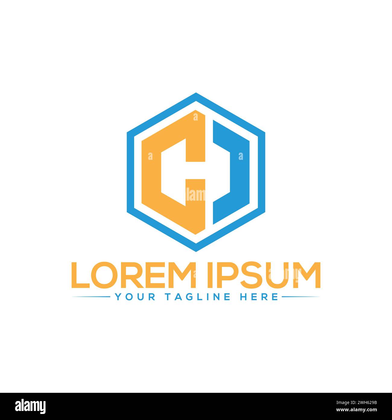 CH Letter Logo Design Stock Vector Image & Art - Alamy