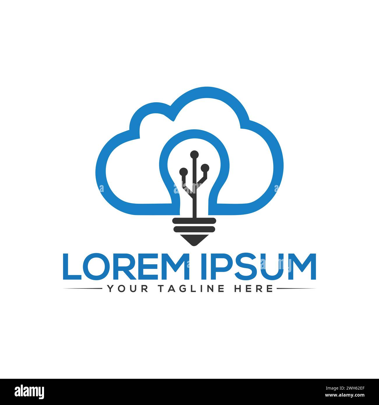 Cloud Logo Design. Cloud Tech Logo Design Stock Vector Image & Art - Alamy