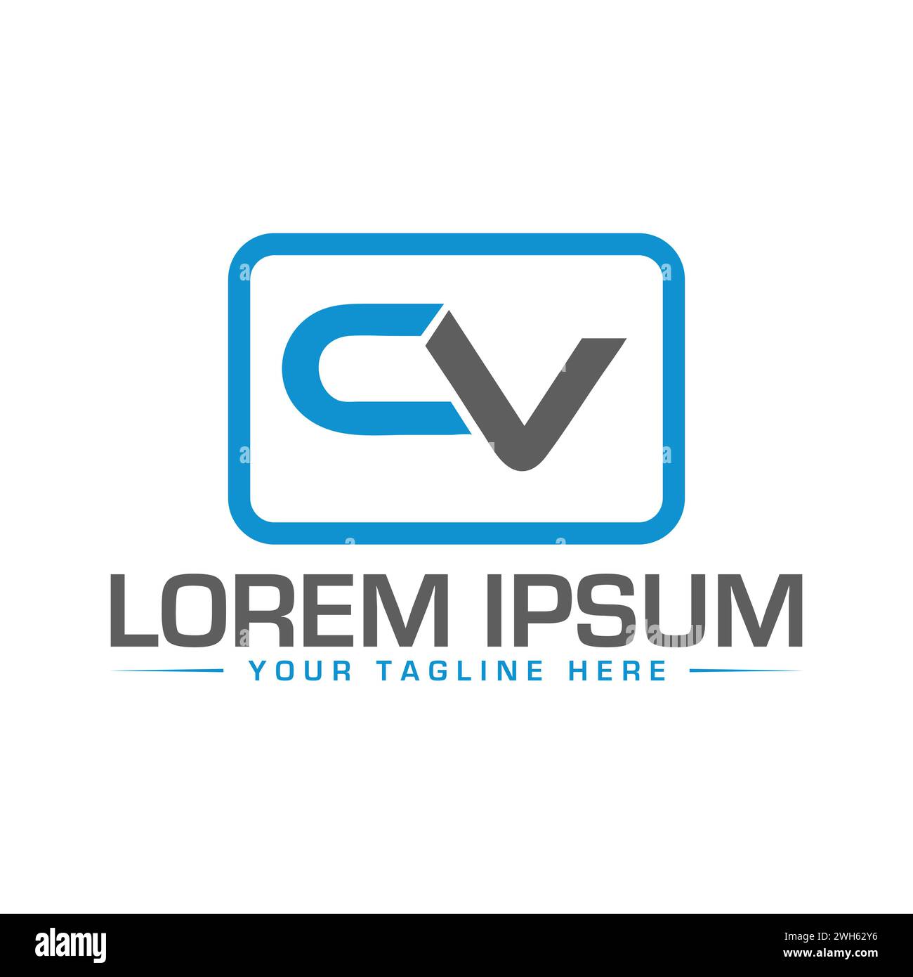 CV Letter Logo Design. Unique and Professional CV Logo Design Stock ...
