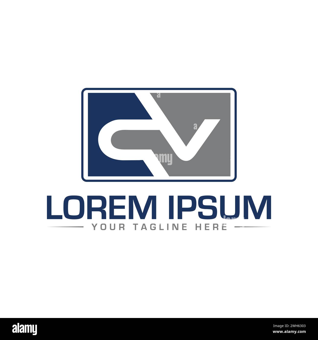 CV Letter Logo Design. Unique and Professional CV Logo Design Stock ...