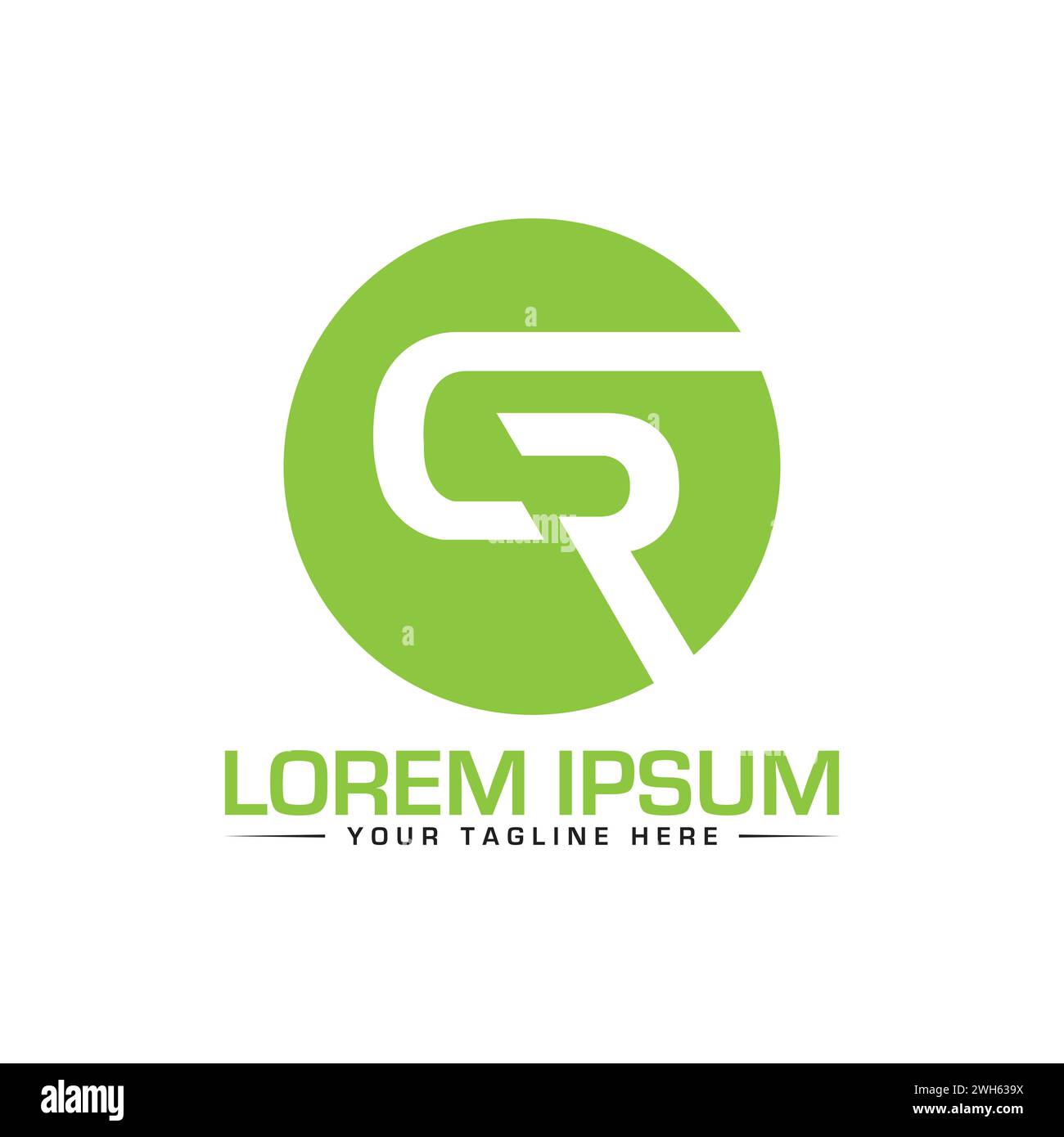 CR Logo Design Stock Vector Image & Art - Alamy