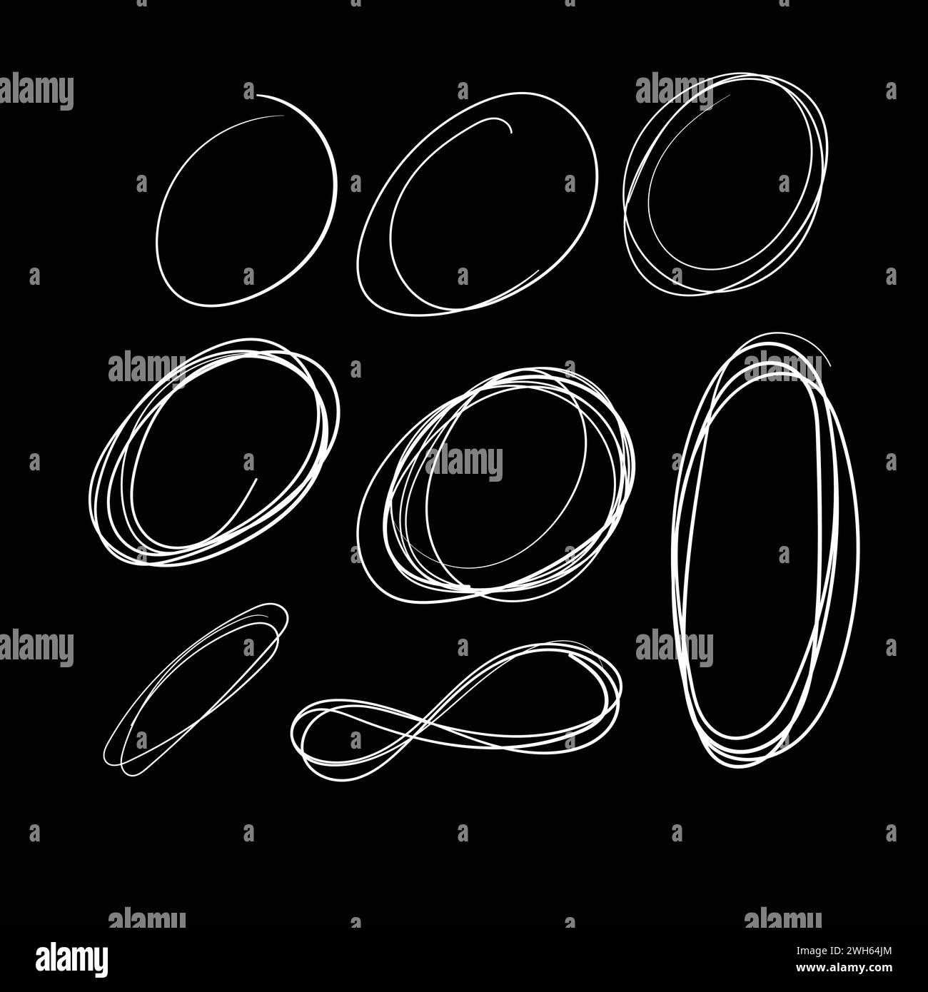 Random Hand Drawn Scribble Doodle symbols Vector Random Hand drawn ...