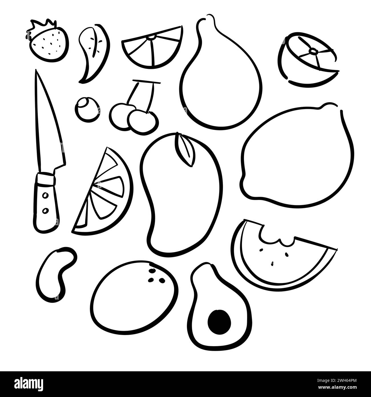 Random Hand Drawn Scribble Doodle symbols Vector Random Hand drawn ...