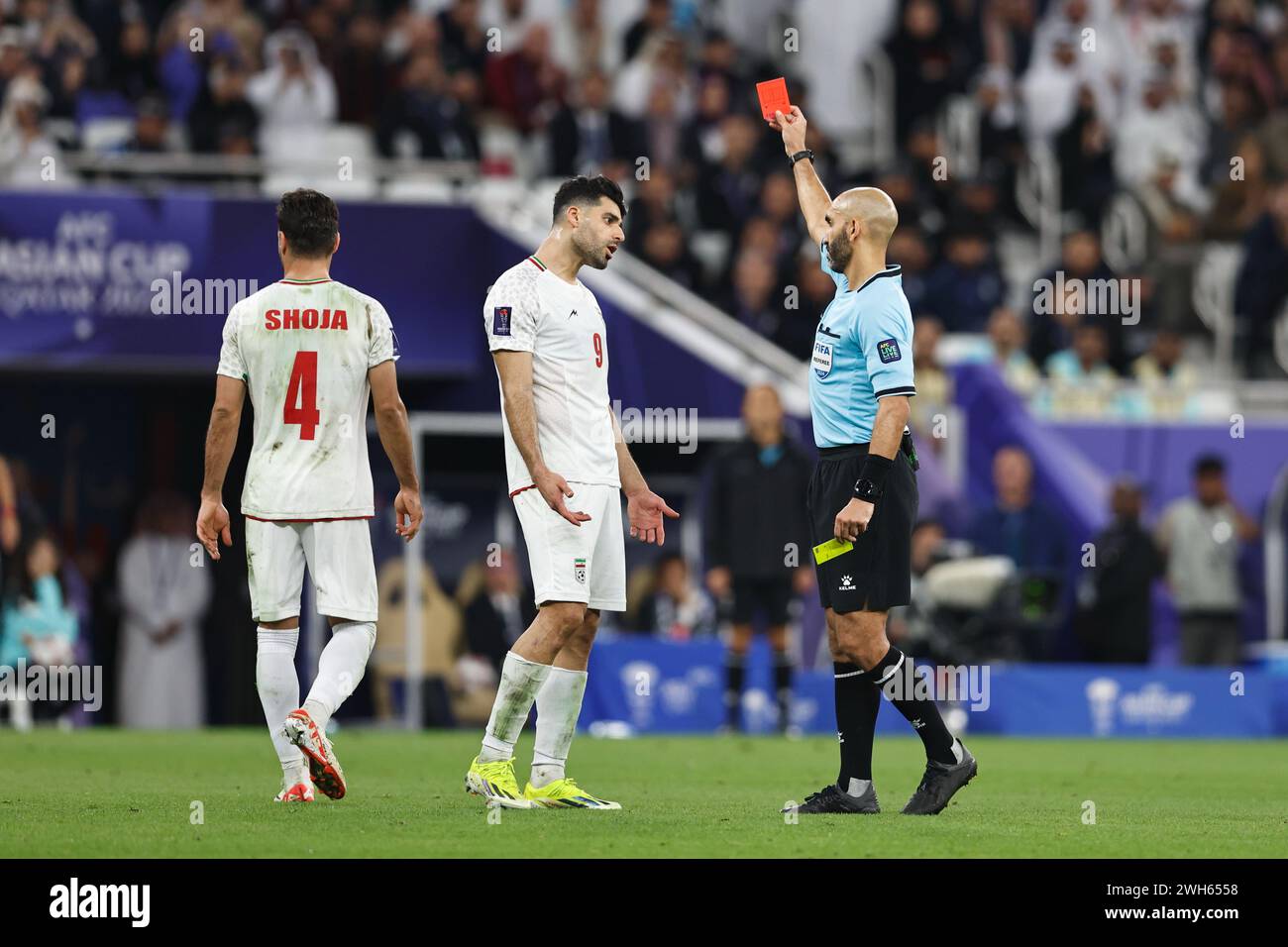 Doha, Qatar. 7th Feb, 2024. (L-R) Shojae Khalilzadeh, Mehdi Taremi (IRN ...